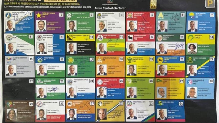 Conozca la boleta electoral presidencial que elabora la JCE - InfoRD